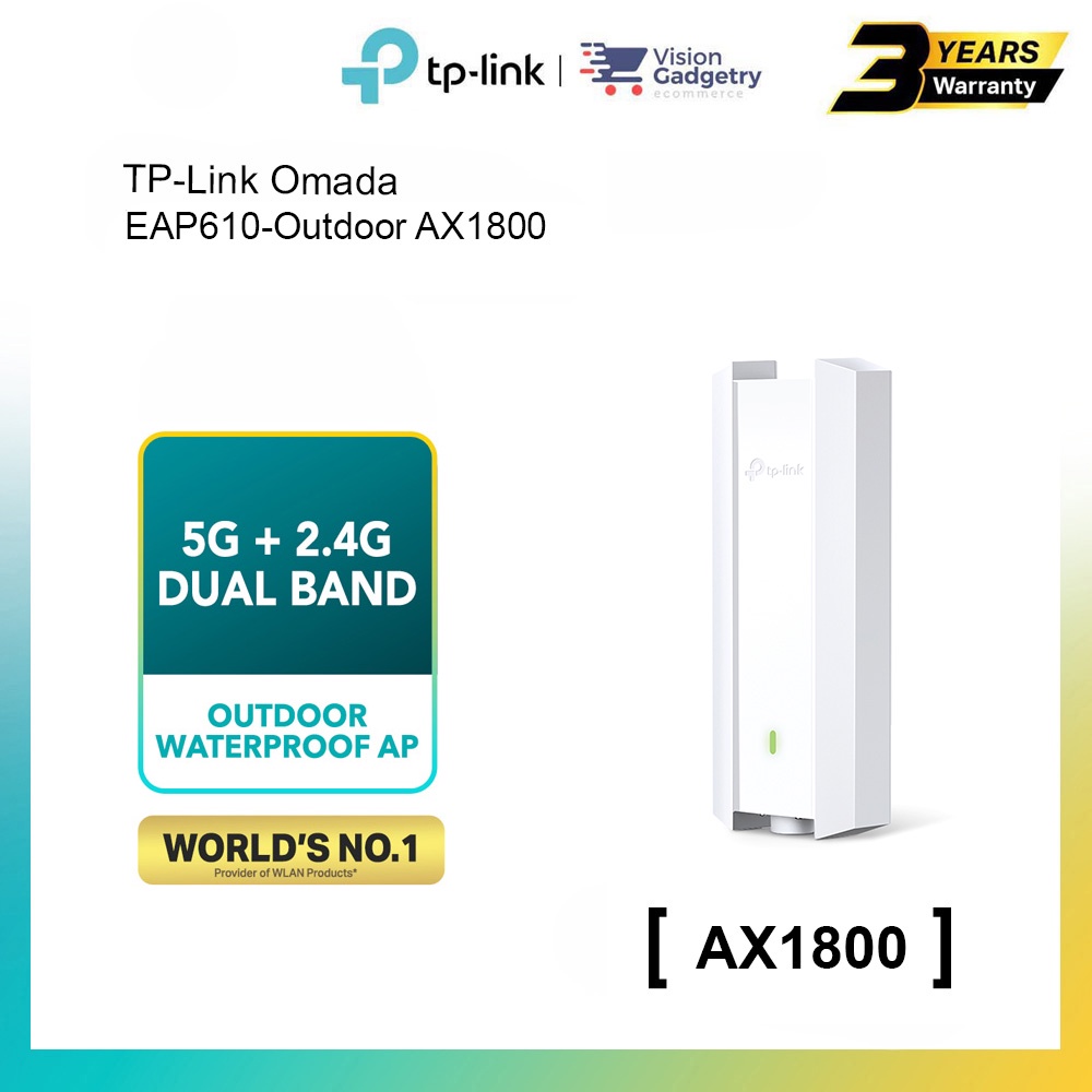 TP-Link Omada EAP610-Outdoor AX1800 WiFi 6 Wireless MU-MIMO Gigabit ...