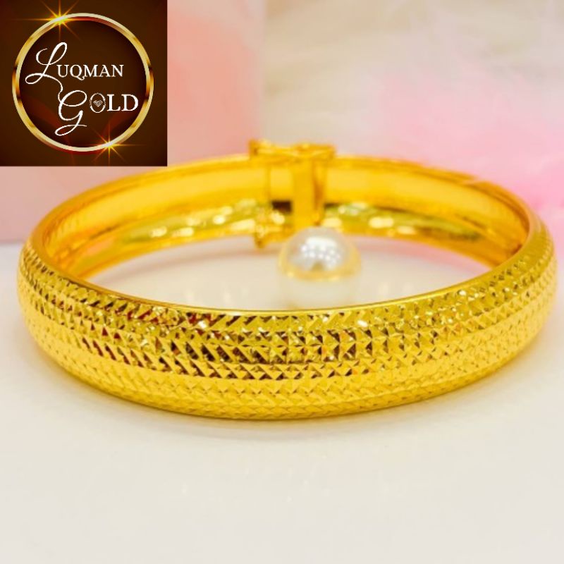 Gelang tangan lintah klasik & Donut 916 tulen bangle lintah 💯 ori ...