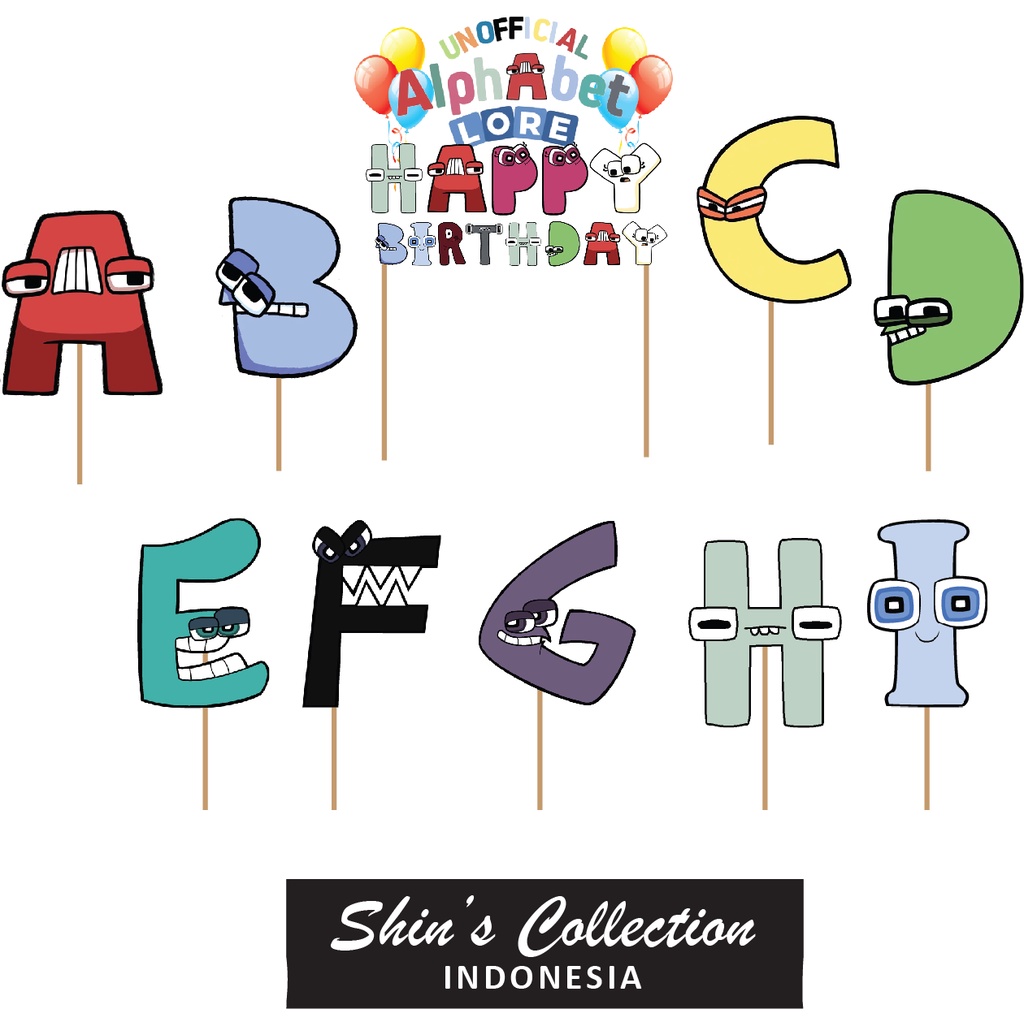 Cake topper Alphabet Lore Alphabet set Of 10pcs | Shopee Malaysia