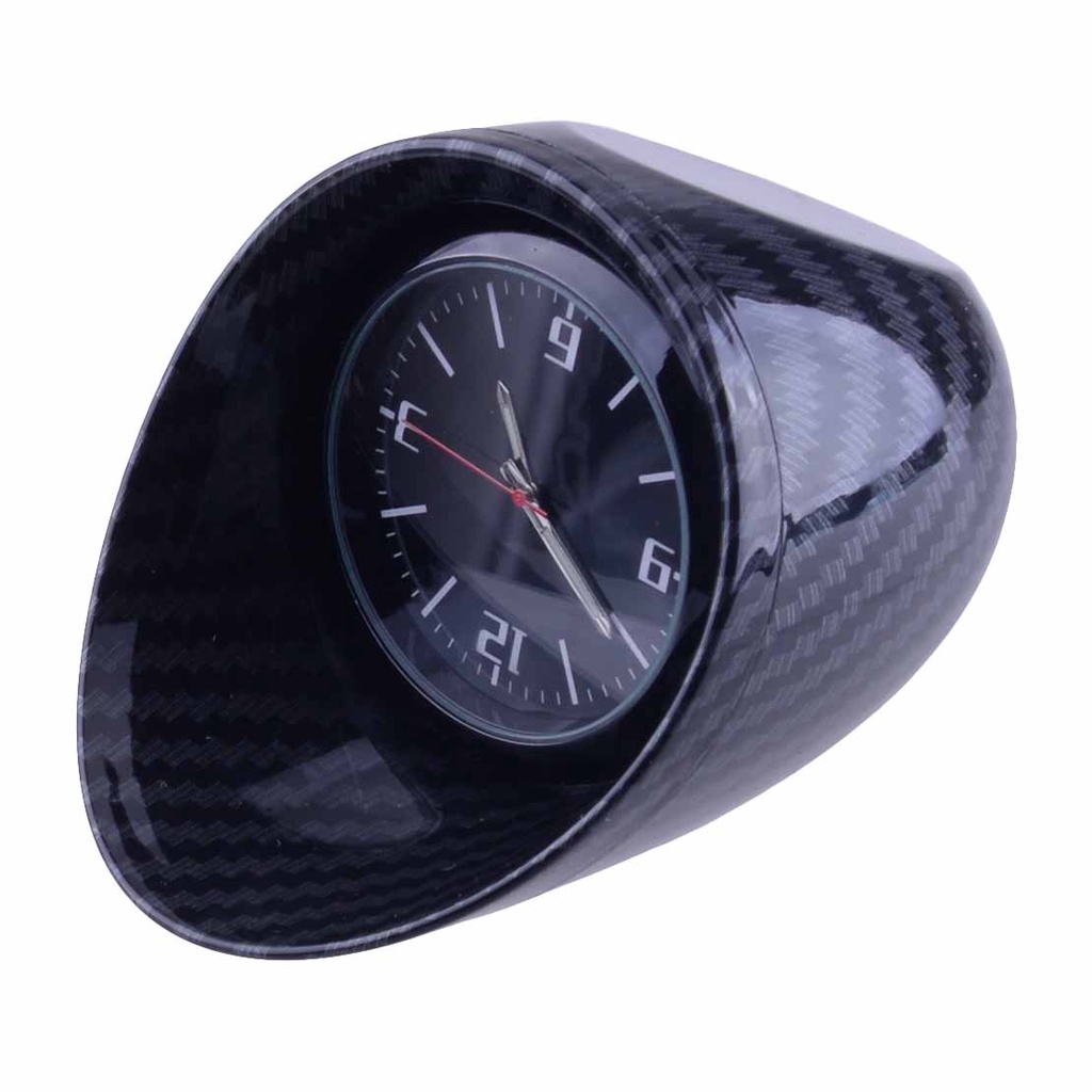 Car Interior Front Dashboard Clock Glossy Carbon Fiber Style Shell ...