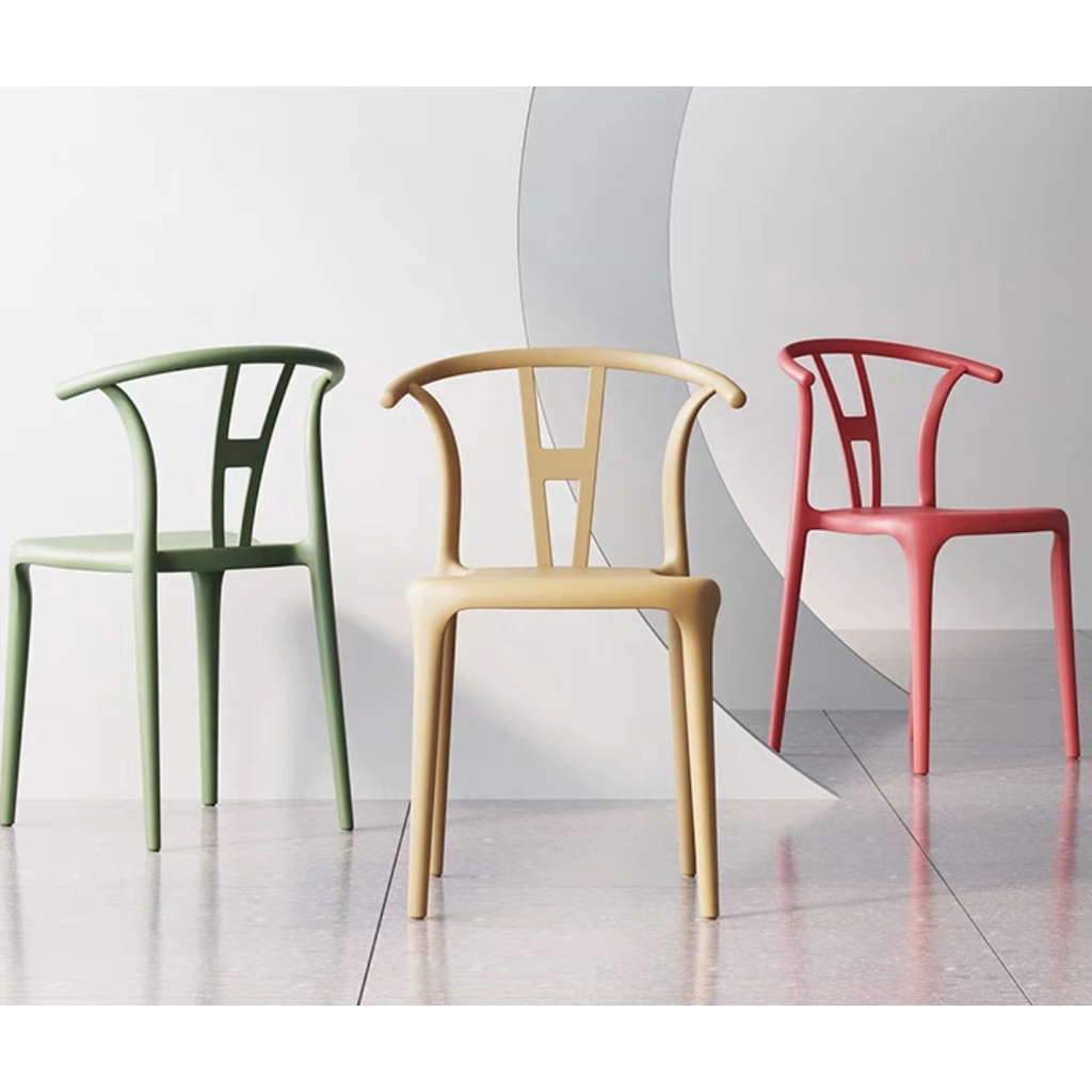 Nordic Style Modern Chair, Creative Style Chair, Curved Back Dining ...