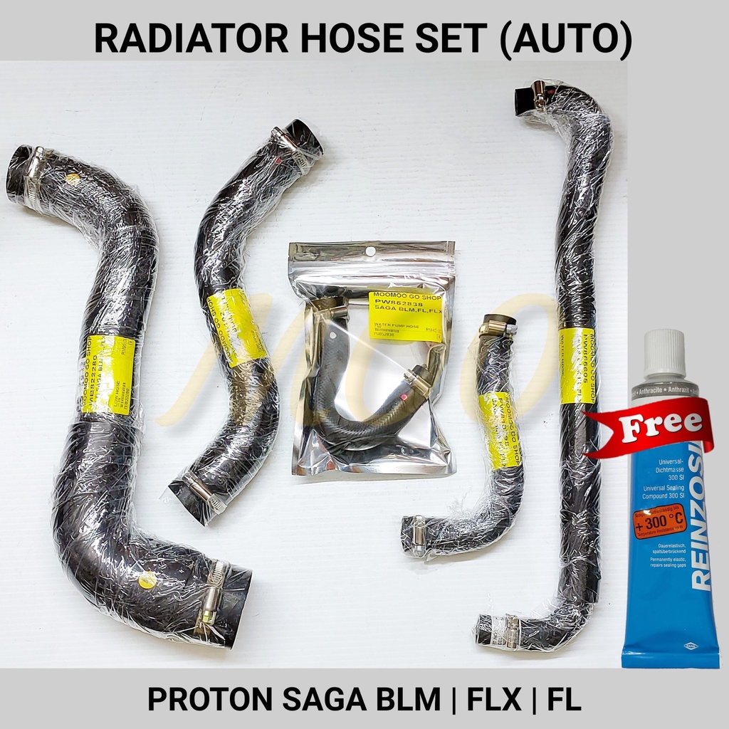 🎁FREE GASKET GUM🎁 RADIATOR HOSE SET (AUTO/MANUAL) PROTON SAGA BLM, FLX ...
