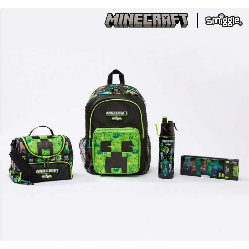 🎮SMIGGLE MINECRAFT BACKPACK, LUNCHBOX, BOTTLE, PENCIL CASE🎮 | Shopee ...