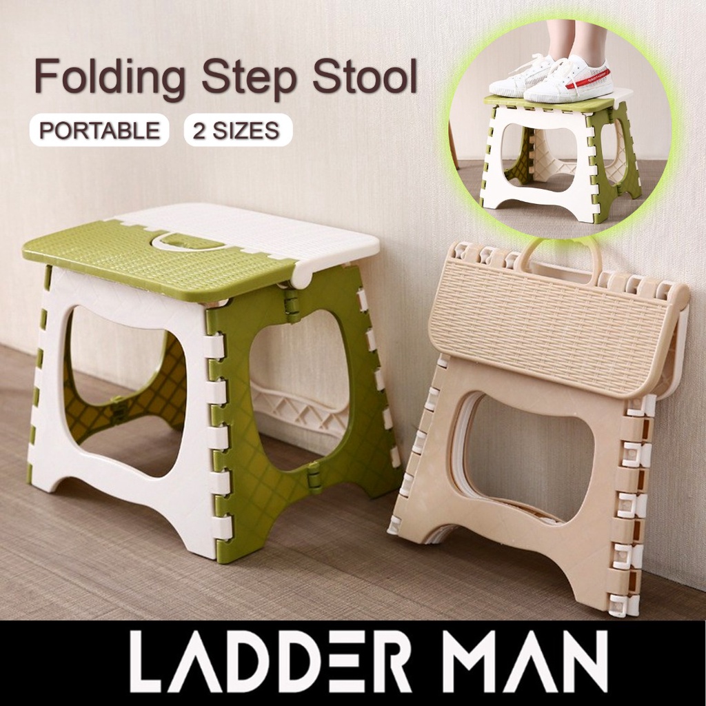 Folding Step Stool Foldable Plastic Stool Portable Bench Kerusi Lipat ...