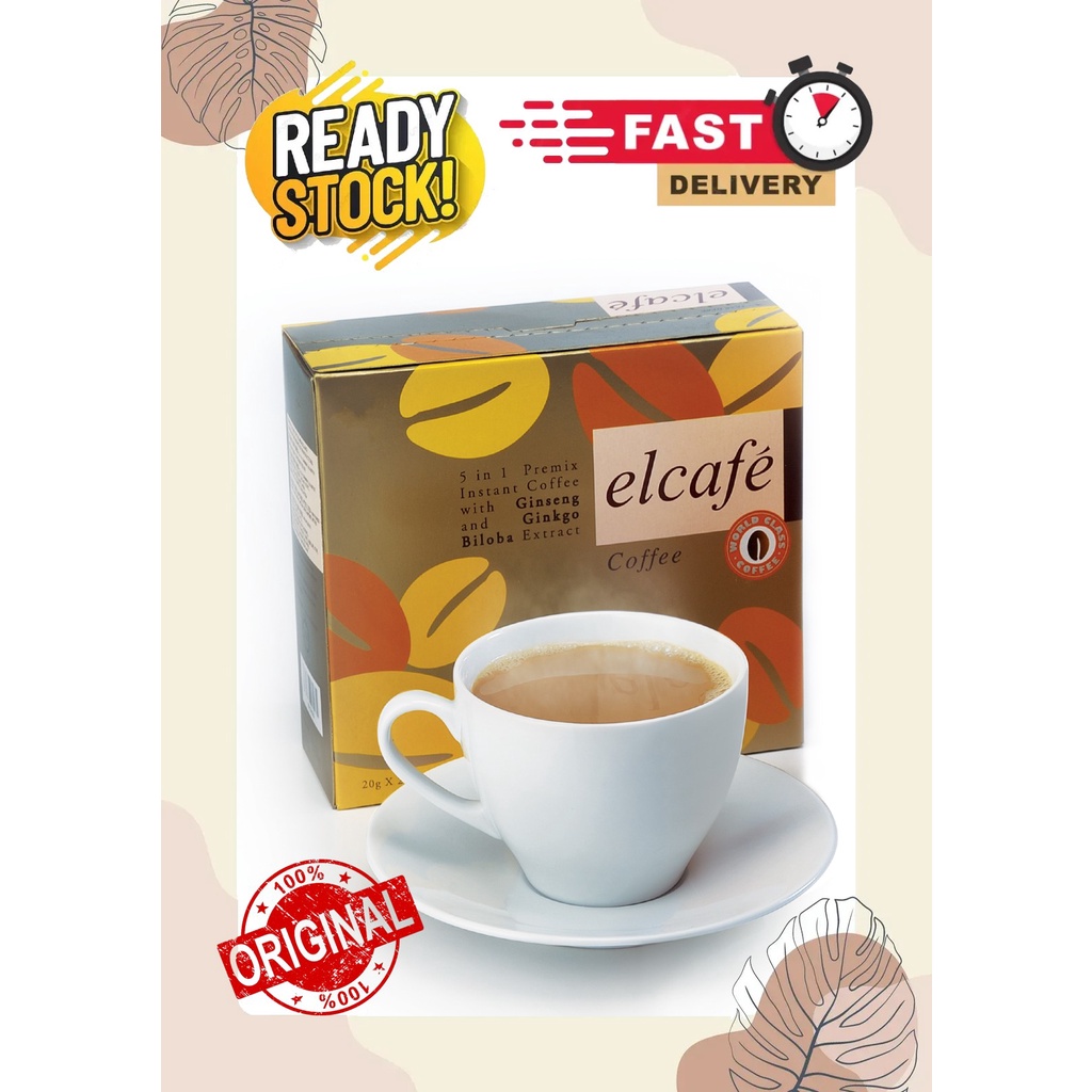 Elken Elcafé Ginseng 人参即溶咖啡 (20g/克 x 20 Sachets/包) QR CODE REMOVED | Shopee Malaysia