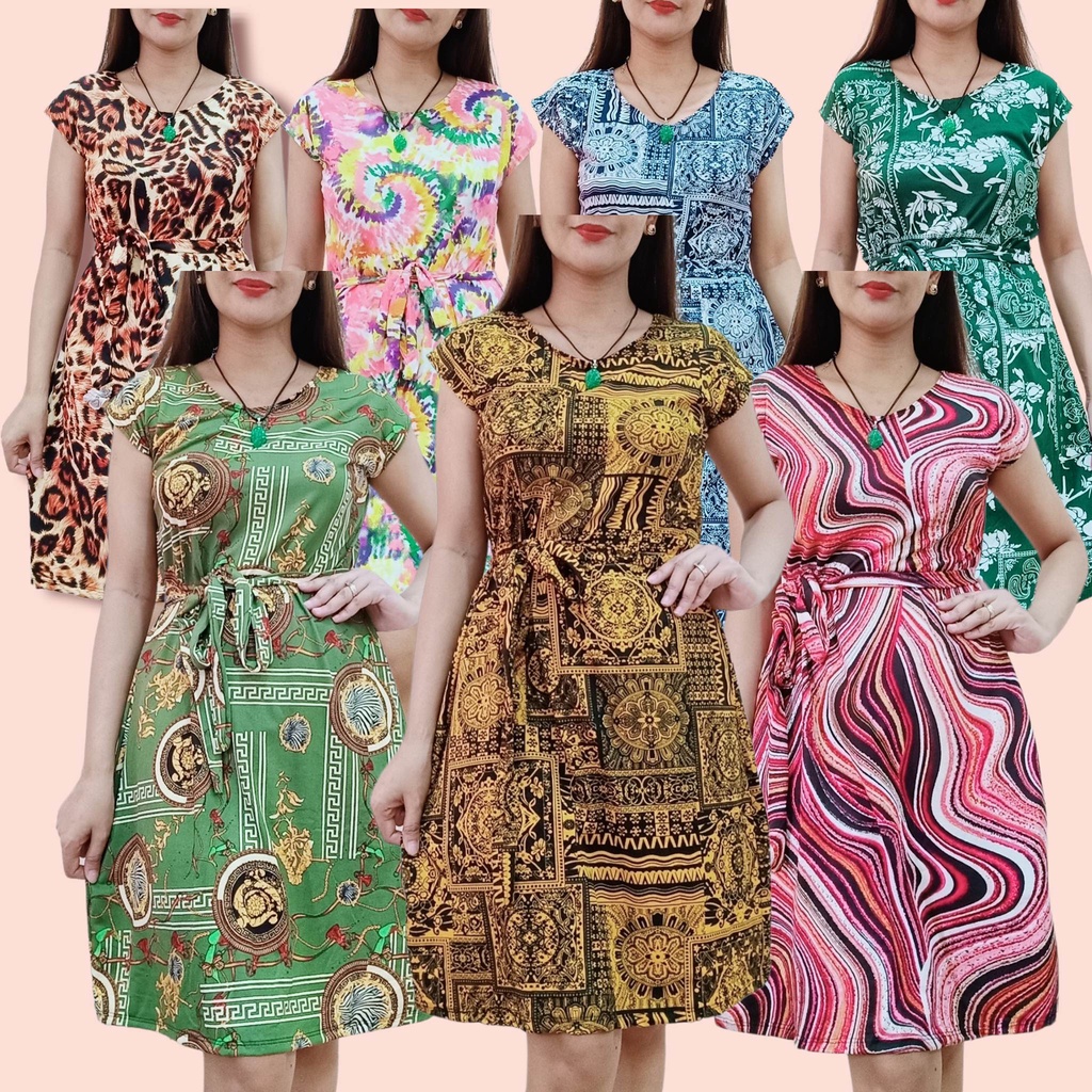 Fiona Dress Printed Cotton Spandex Stretchable Fabric Comfy and Soft ...
