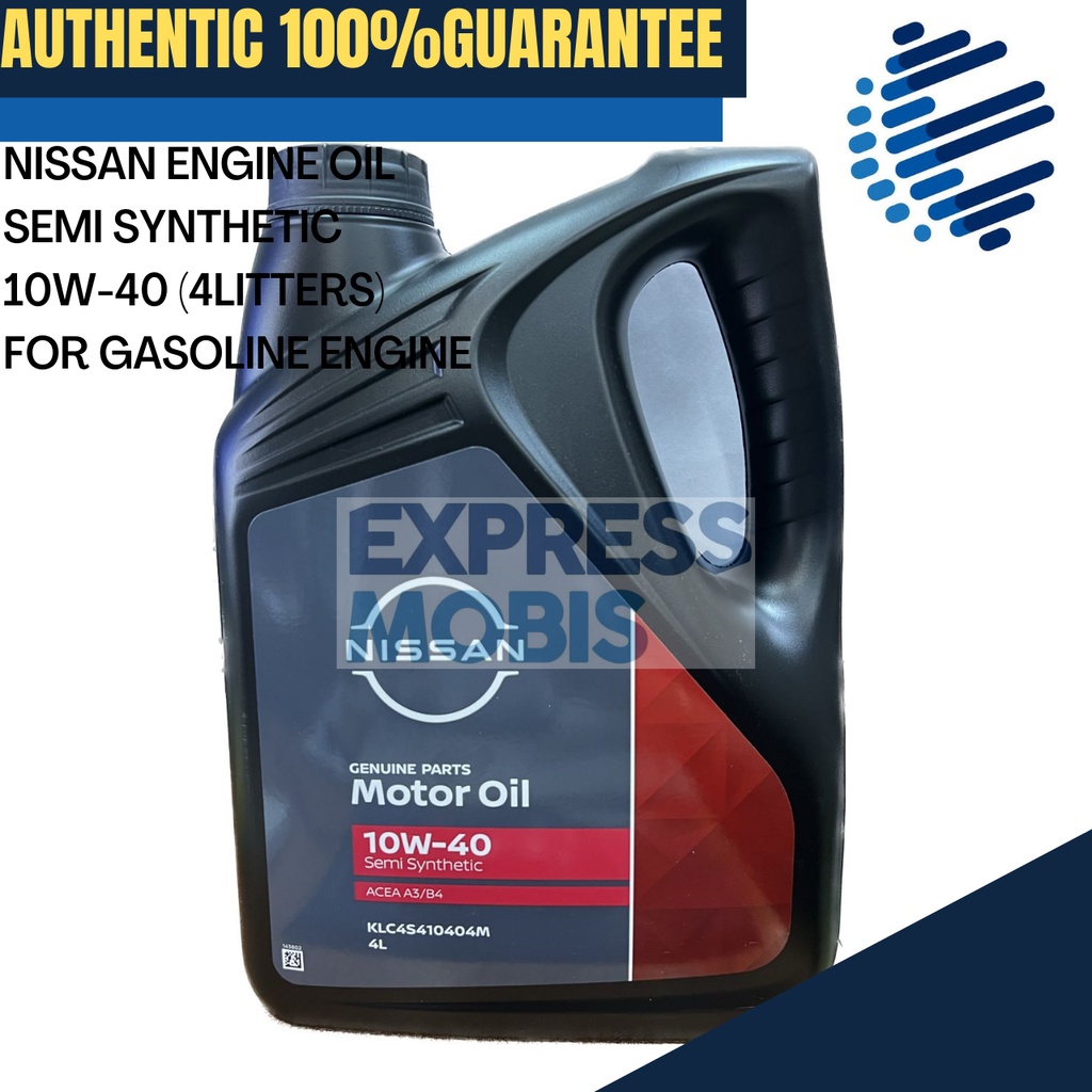 100% ORIGINAL NISSAN ENGINE OIL SEMI SYNTHETIC 10W-40 ACEA A3/B4 ...