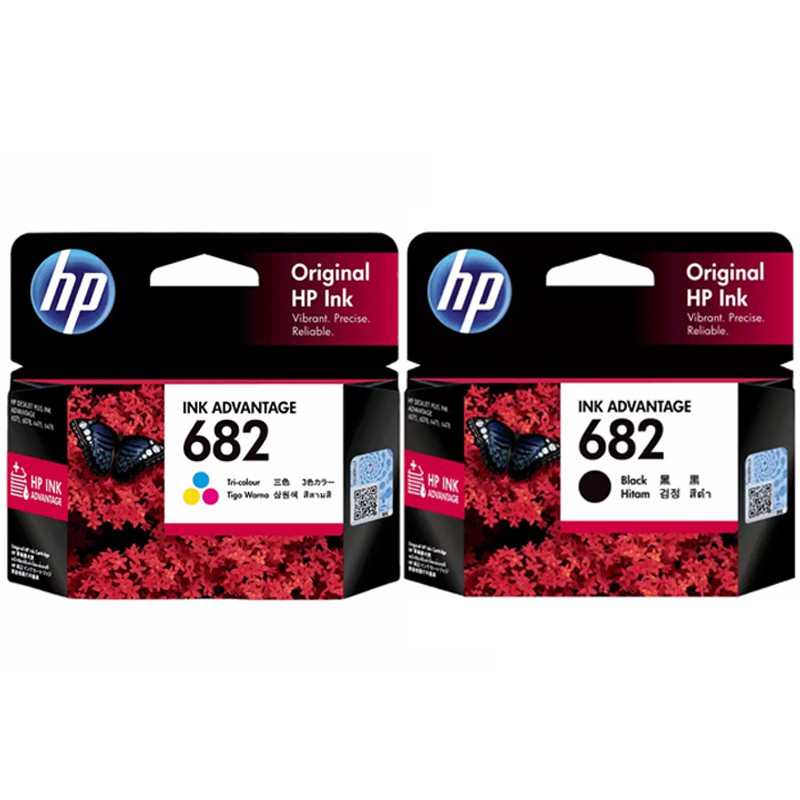 ORIGINAL HP CARTRIDGE 682/BLACK/TRI-COLOR/PRINTER INK/DAKWAT PRINTER/原装 ...