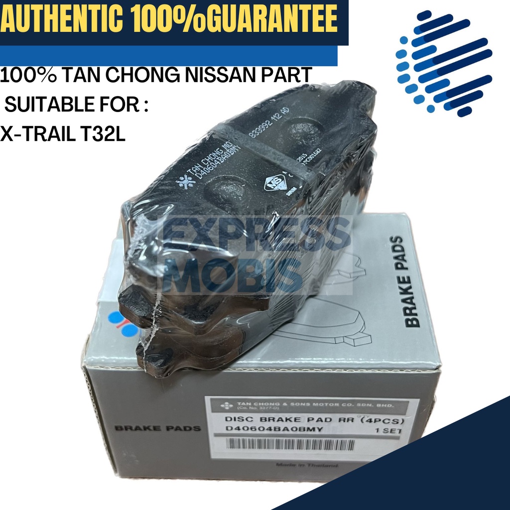 TAN CHONG NISSAN REAR BRAKE PAD D4060-4BA0BMY X-TRAIL T32L SAME AS ...