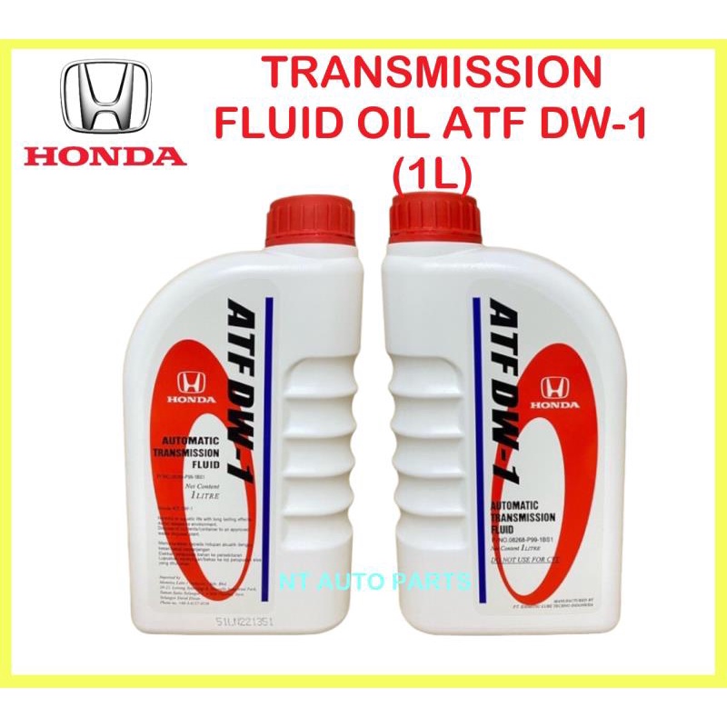 100% Honda ATF DW-1 DW1 1L - Automatic Transmission Fluid Gear Oil 1Litre DW 1 (08268-P99-1BS1 ...