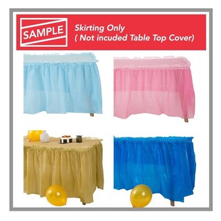 ACEVE DREAM READY STOCK 1 Piece Disposable PEVA Party Table Skirting ...