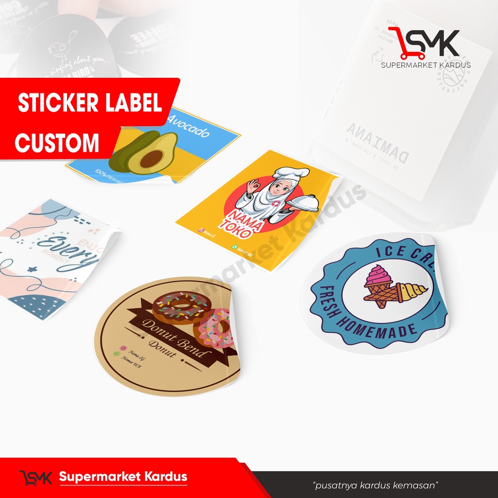 Custom sticker Labels - custom labels - cutting stickers - Supermarket ...