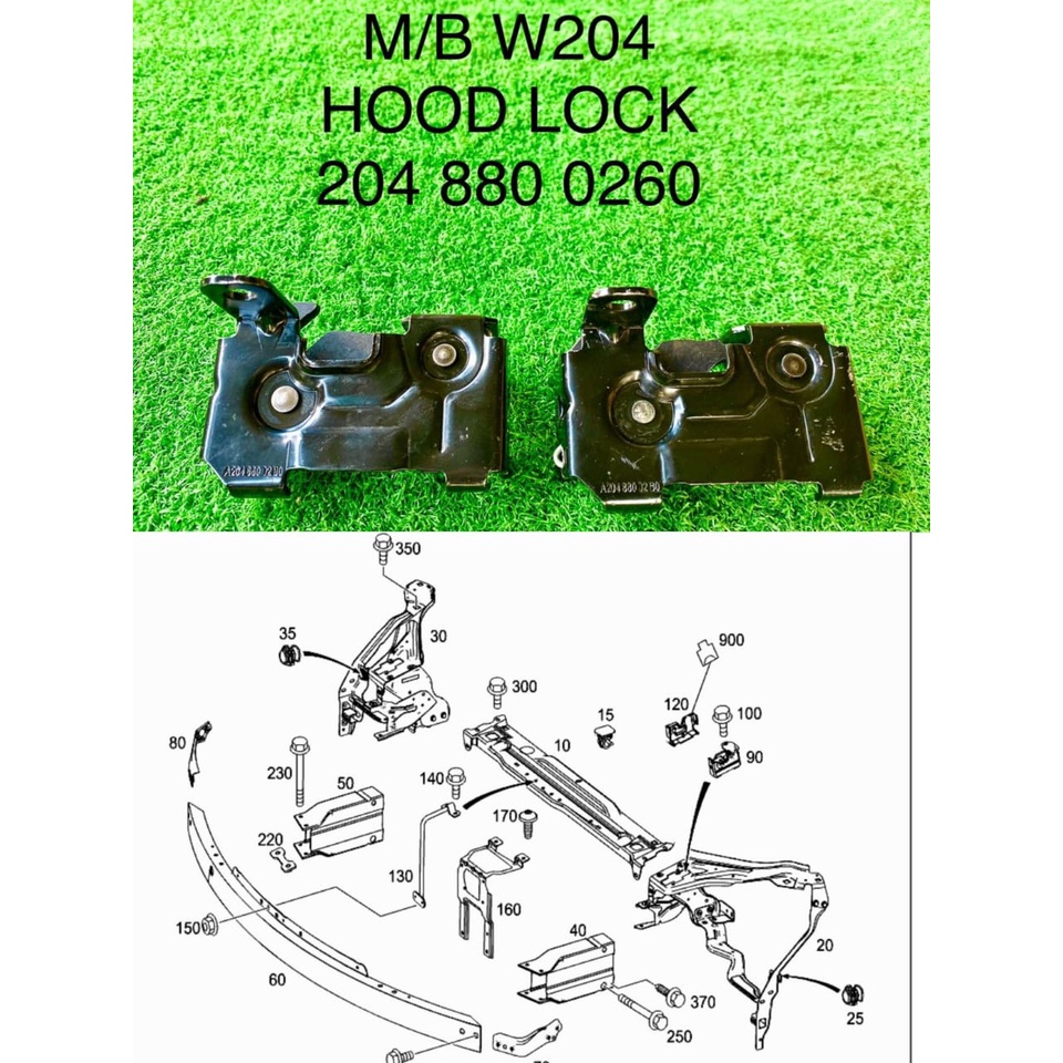 MERCEDES BENZ W204 C200 HOOD LOCK FRONT (PRICE FOR 1) | Shopee Malaysia