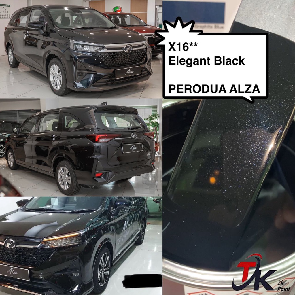 X16** Elegant Black - PERODUA ALZA 2022 - 2K PAINT/FAST DRY/CAR PAINT ...