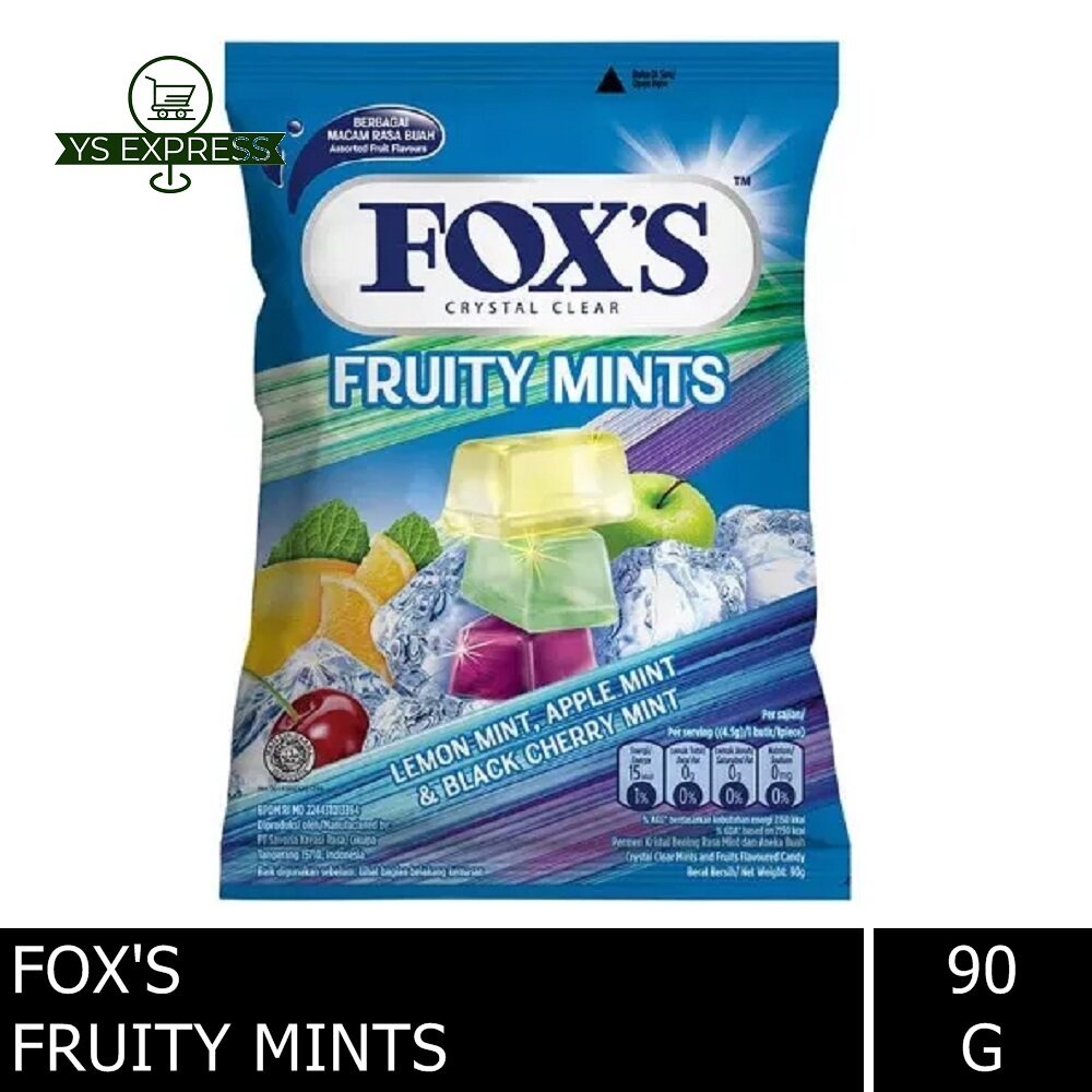 FOX'S Crystal Clear Fruity Mints Candy 90g | Shopee Malaysia