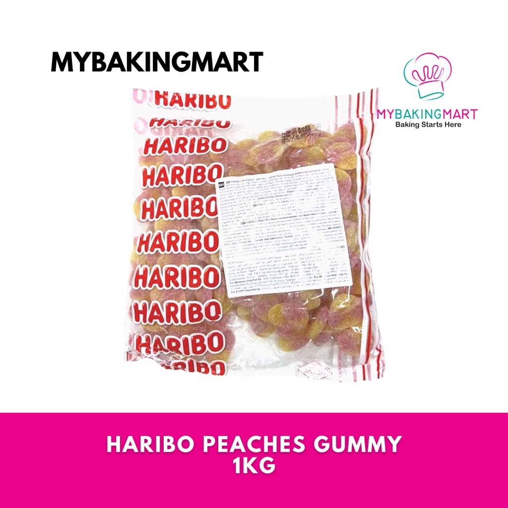 Mybakingmart | Haribo Peaches Halal Candy Gummy - 1kg (Original ...