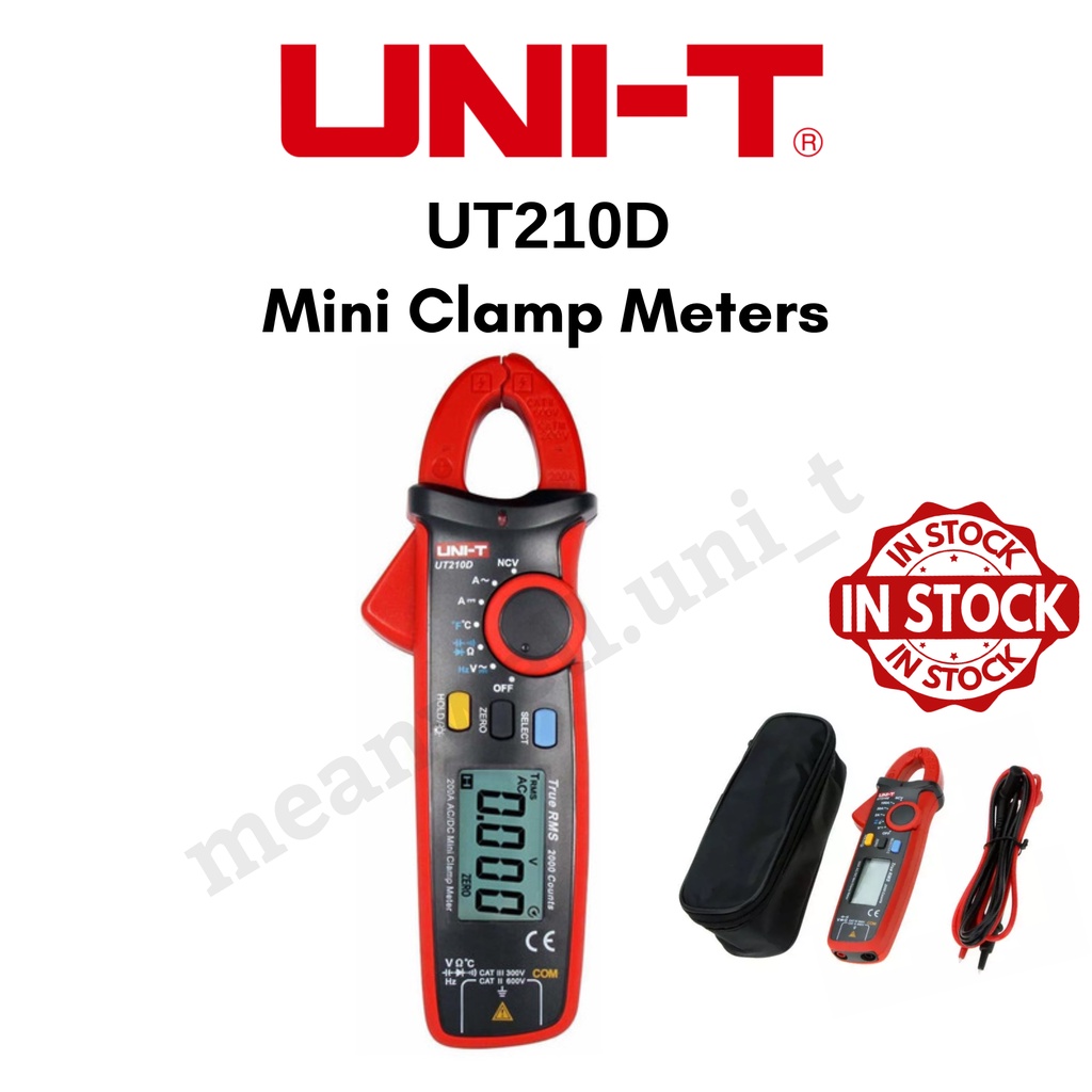 UNI-T UT210D with Ac/Dc Volt 200Amp Temperature -40~1000℃ 👍~ORIGINAL👍 ...