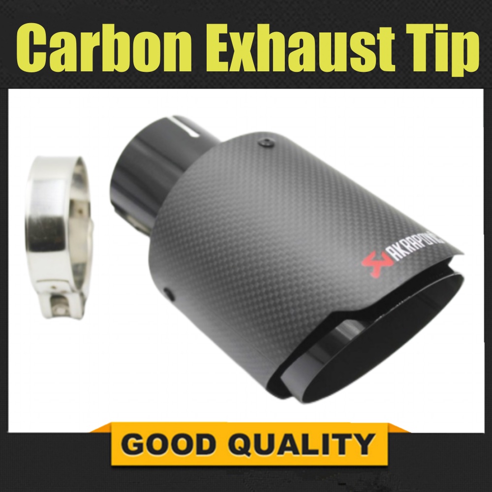 Akrapovic Carbon Fiber Design Reflective Matte Straight Curved Exhaust ...