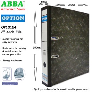 ABBA Option Arch File 2 inch / 3 inch Fail Kulit Keras Hitam 2 Inci / 3 ...
