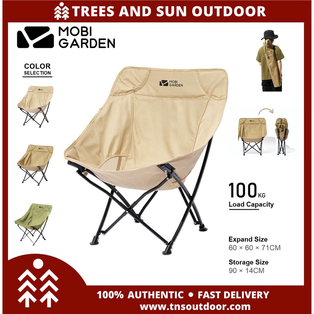 Mobi Garden Moon Outdoor Camping Folding Chair | Shopee Malaysia