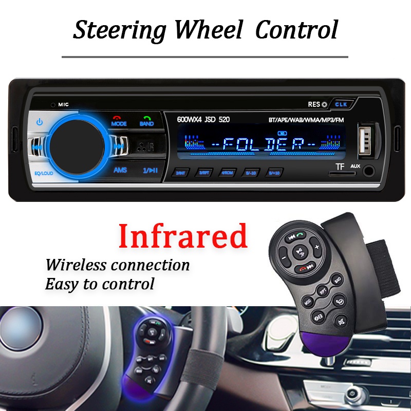 Car Radio Player Bluetooth 12V For Car 24V For Truck 1Din Sterio 1 Din ...