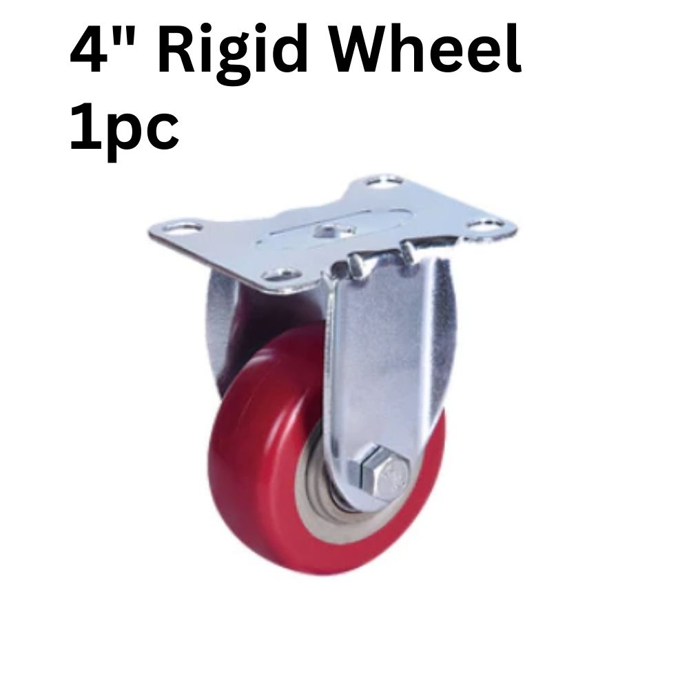 4 INCH PU Wheel Heavy Duty Swivel Rigid Brake Castor Caster wheel ...