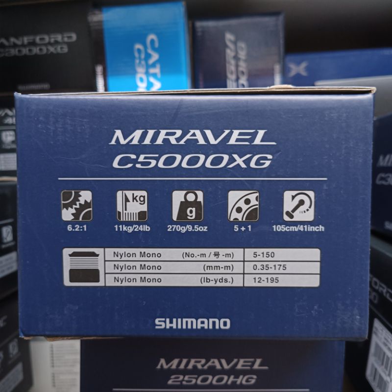 NEW SHIMANO 22' MIRAVEL SPINNING REEL 1000/2500/C3000/C3000HG/4000/5000 | Shopee Malaysia