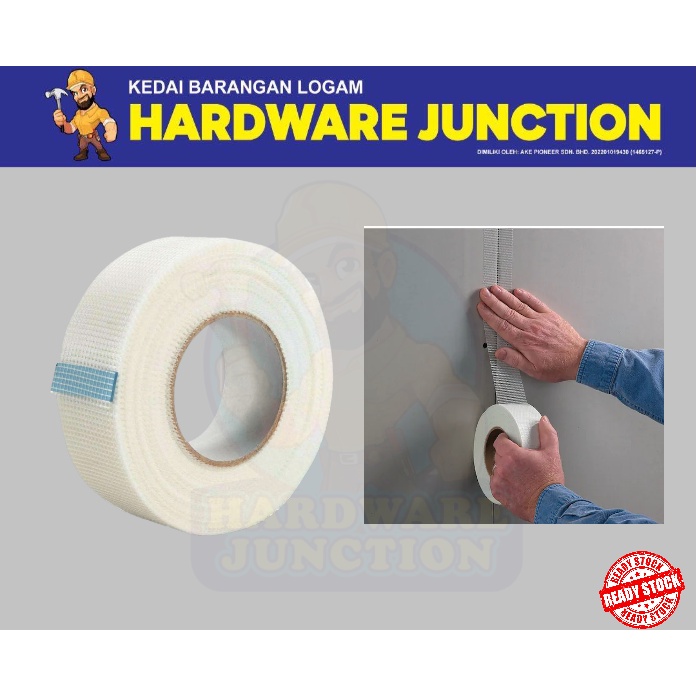 FIBRE GLASS MESH TAPE PARTITION TAPE FIBRE NETTING SELF ADHESIVE 2" X ...
