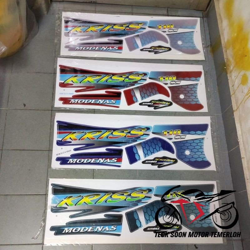 Stiker sticker body stripe cover set (12) modenas kriss TBM | Shopee ...