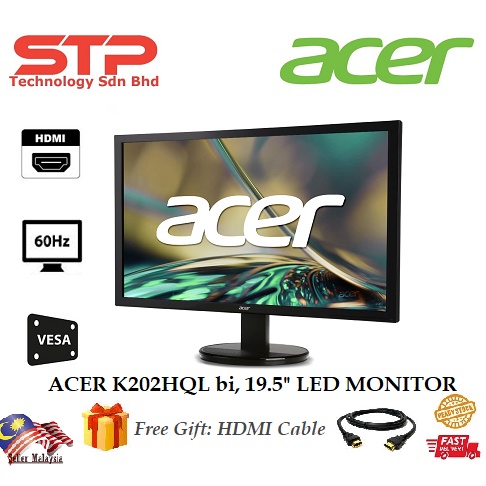 ACER K202HQL bi Monitor (19.5'') HDMI LED Monitor | Shopee Malaysia