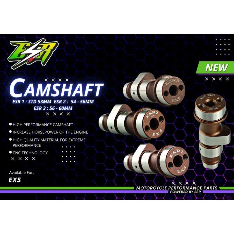 RACING CAM EX5 DREAM WAVE 100 CLASS BY ESR MOTOR LIGHT WEIGHT CAMSHAFT ...