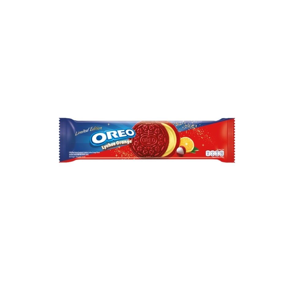 Oreo Red Velvet Lychee Orange Sandwich Cookies 119.6G | Shopee Malaysia