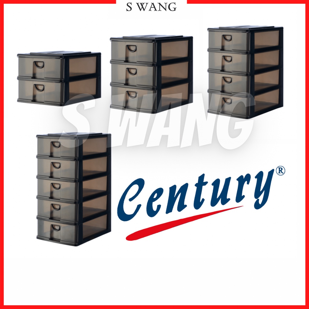 🔥Mini Drawer (A4 size)2/3/4/5 Tier/brand century transparent black ...