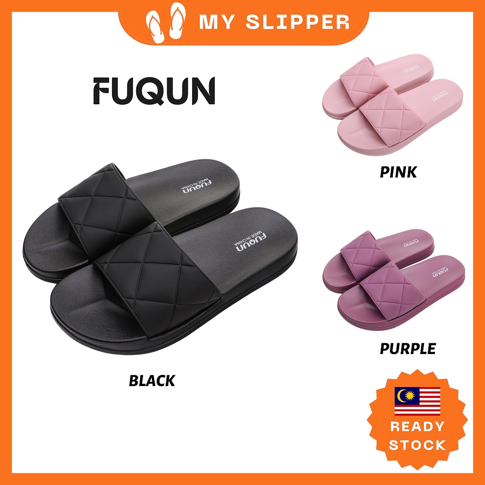 FUQUN Women Slip-On Slide Diamond Texture (511-2) | Shopee Malaysia