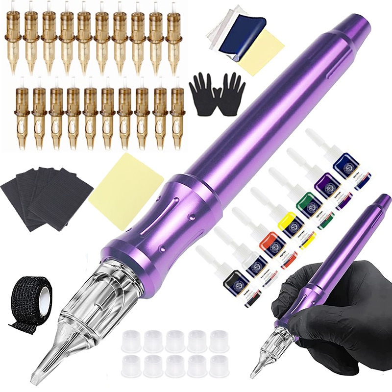 Metal Tattoo DIY Tools Set Cartridge Stick Hand Poke Pen Handmade ...