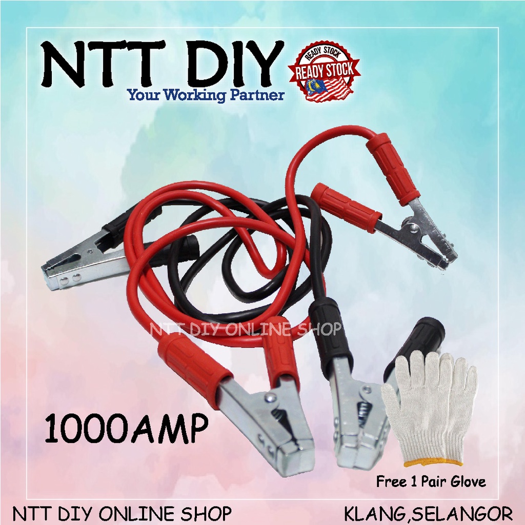 Ntt Diy 1000amp 2 2meter Protector Car Starter Booster Cable Car