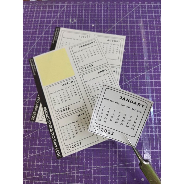 Calendar sticker 2023 aesthetic minimalist | Shopee Malaysia