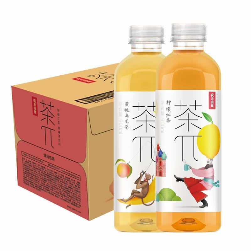 【箱装】农夫山泉 茶兀 水果茶饮料 多种口味 250ml 500ml 900ml Nongfu Springs Fruits Tea ...