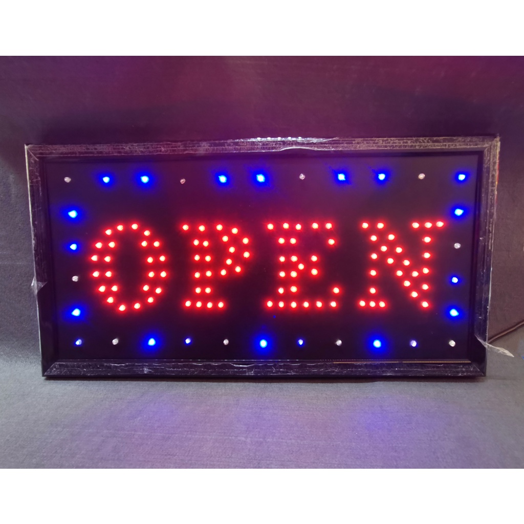 OPEN LED SIGN BOARD 48X25Cm LED Display Board | Shopee Malaysia