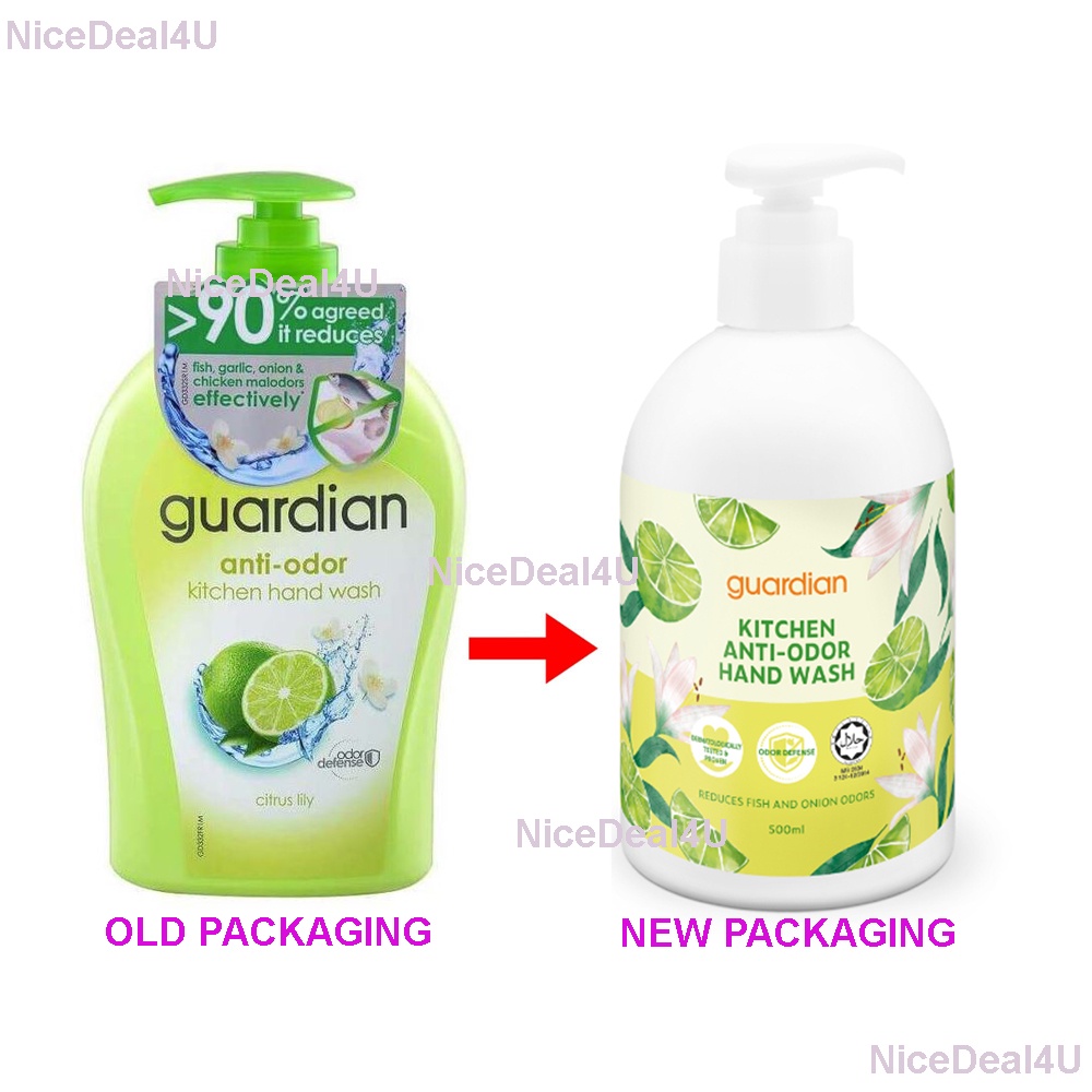 Guardian Anti-Odor Kitchen Hand Wash 500ml Citrus Lily Odor Defense ...