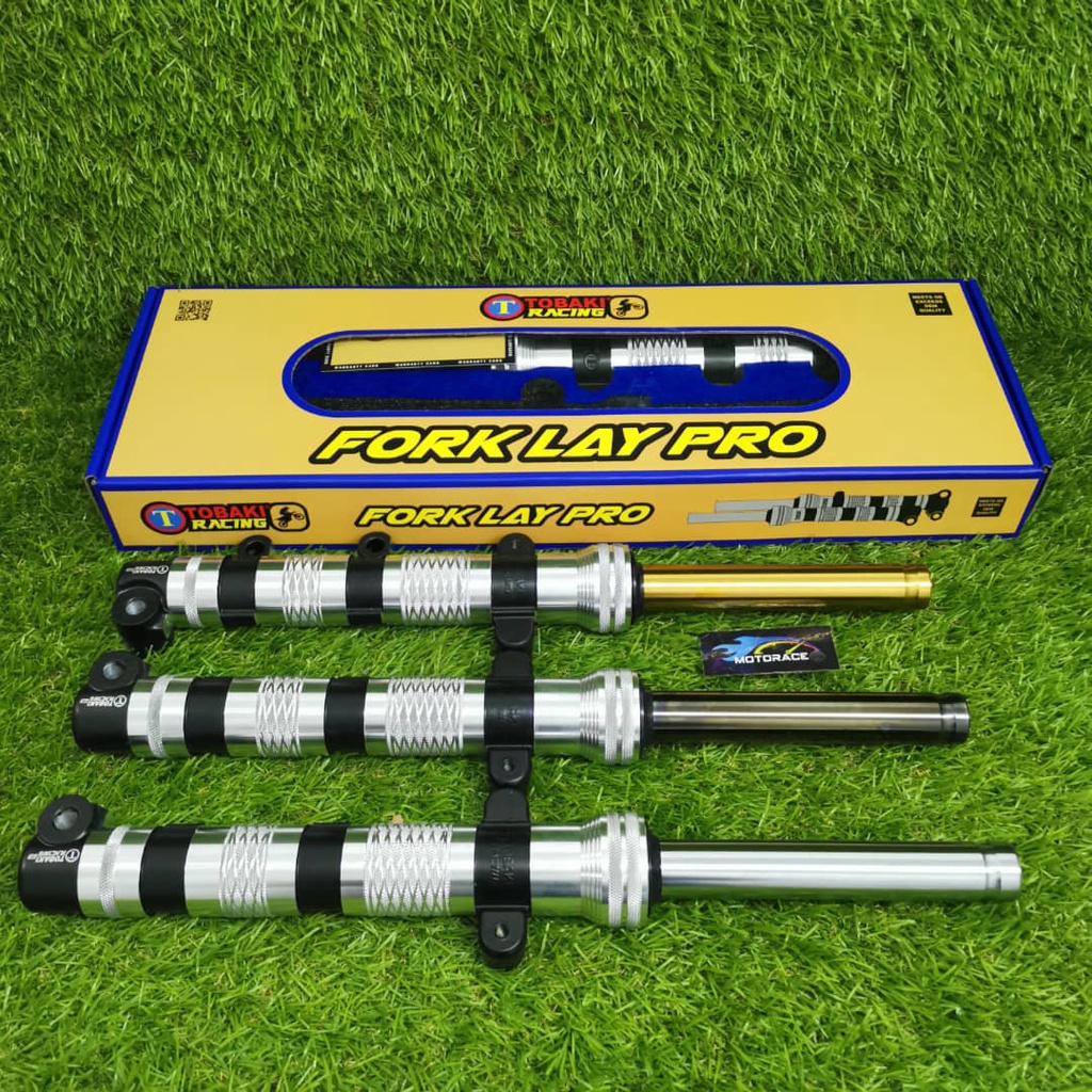 TOBAKI RACING CNC FRONT FORK SET FORK LAY PRO Y15ZR YAMAHA TUBE CHROME ...