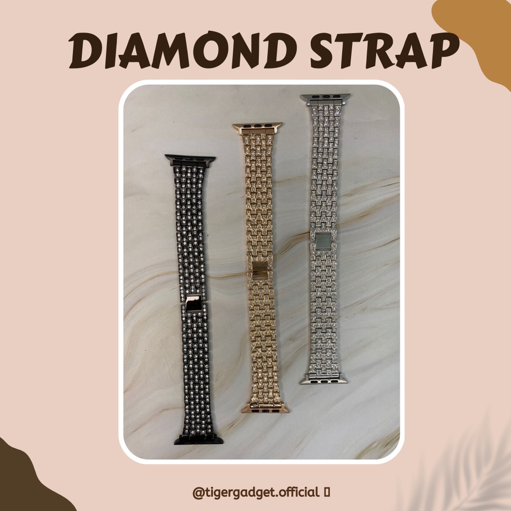 [READY STOCK] DIAMOND STRAP for Smartwatch 44MM/45MM 4 WARNA PILIHAN ...