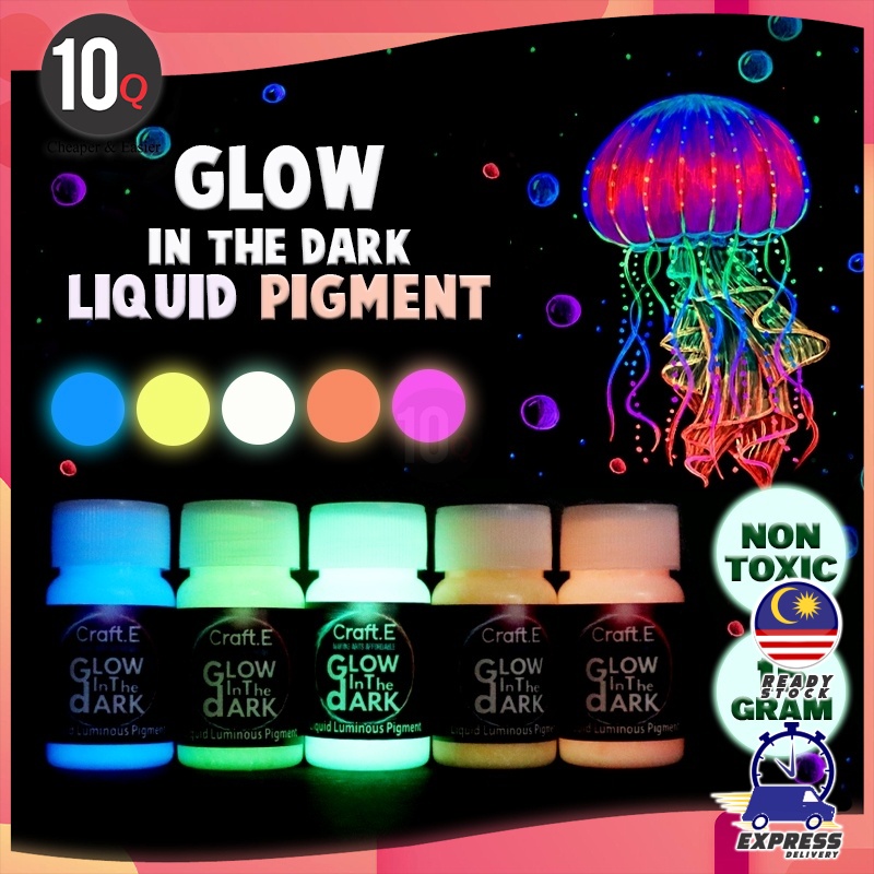 Craft. E Glow In The Dark Non Toxic Liquid DIY Luminous Pigment Paint ...
