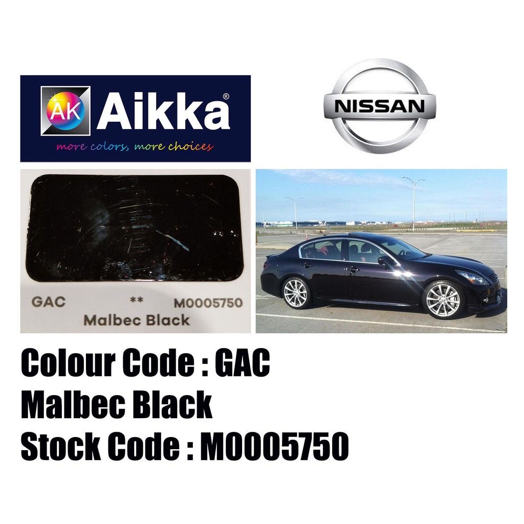 AIKKA NISSAN GAC MALBEC BLACK ** 2K CAR PAINT / CAT KERETA 2K | Shopee ...