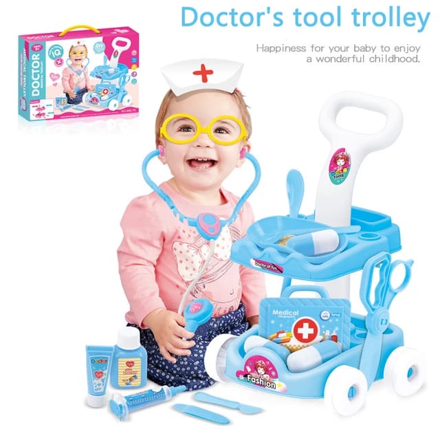 Most popular Medical trolley Tool Kit Doctor Set Toy Pretend Play ...