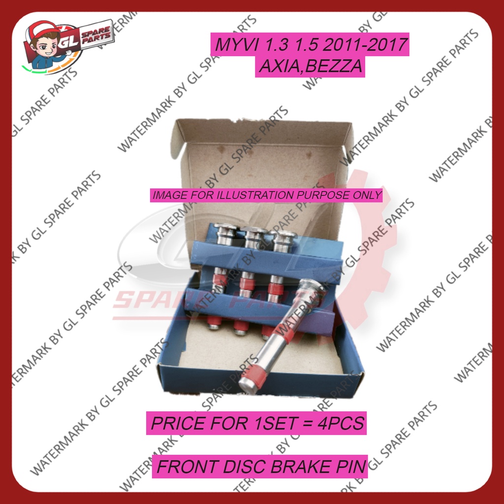 FRONT DISC BRAKE PIN (SILICONE) PERODUA MYVI 1.3 1.5 2011-2017 LAGIBEST ...