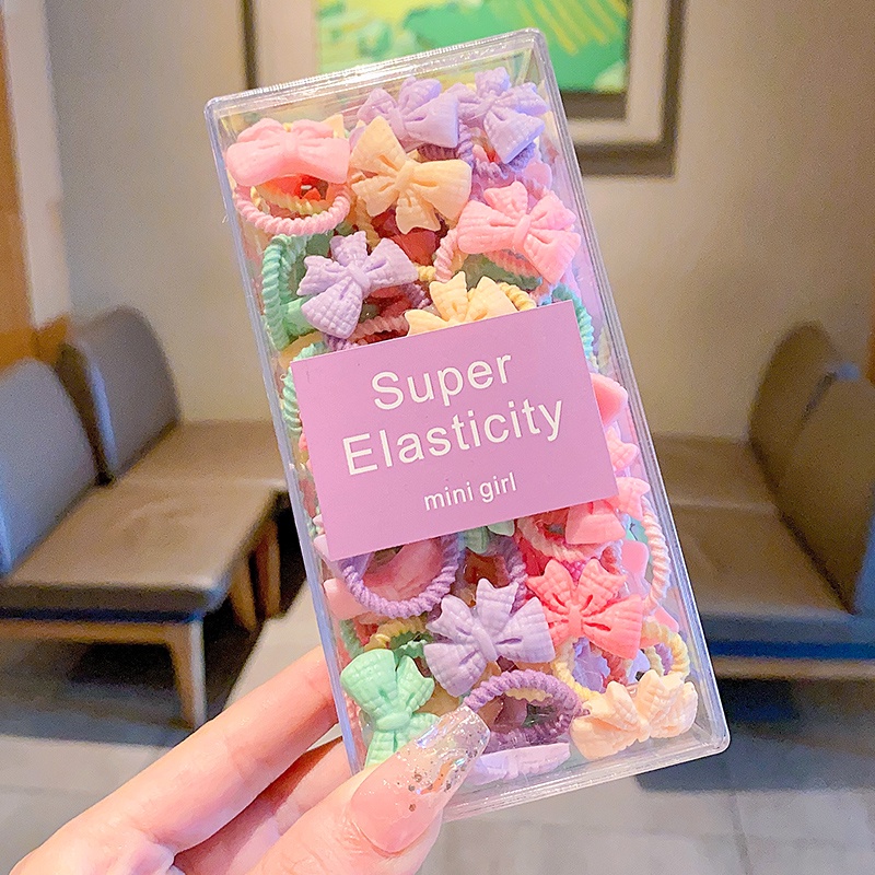 30PCS/Korean Hair Ties for Kids Children Hair Band Cute Hair Rope ...