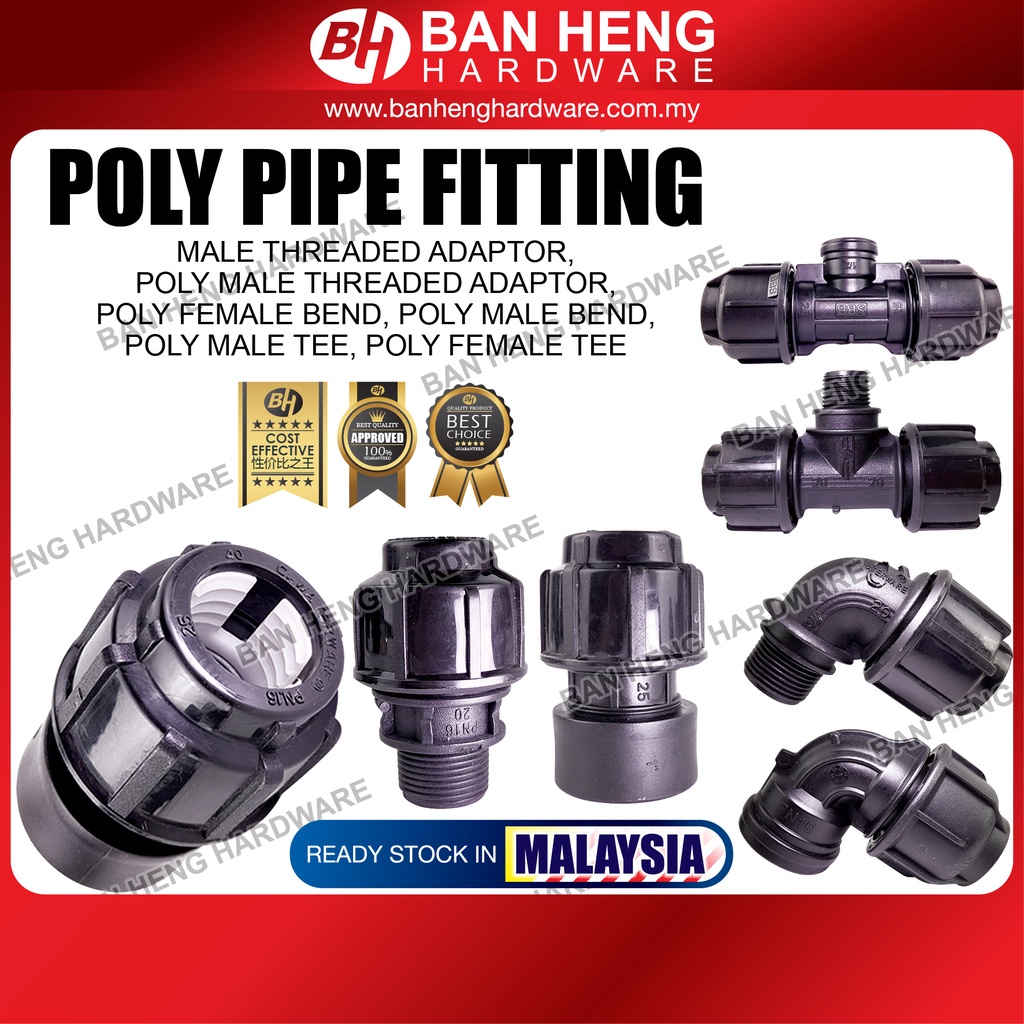 HDPE Poly Fitting Poly Pipe Connector MTA/FTA/Male Bend/Female Bend ...