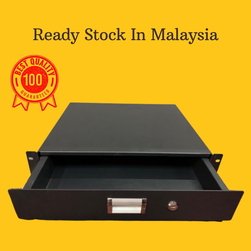 [ Ready Stock ] 2U 19'' Rackmount Drawer With Locker Flight Case Drawer ...