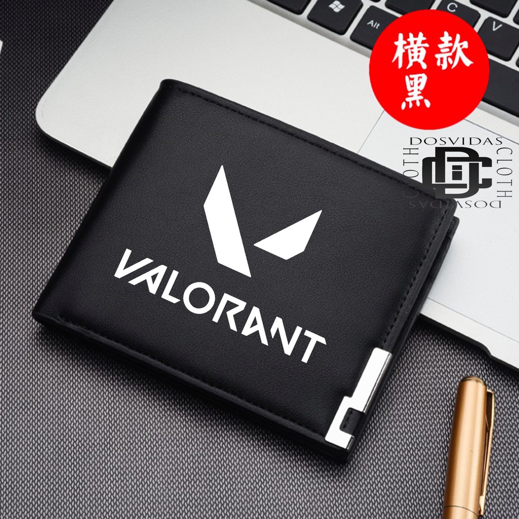 Valorant Men's Folding Wallet Leather Wallet Men Fashion Letter Wallet ...